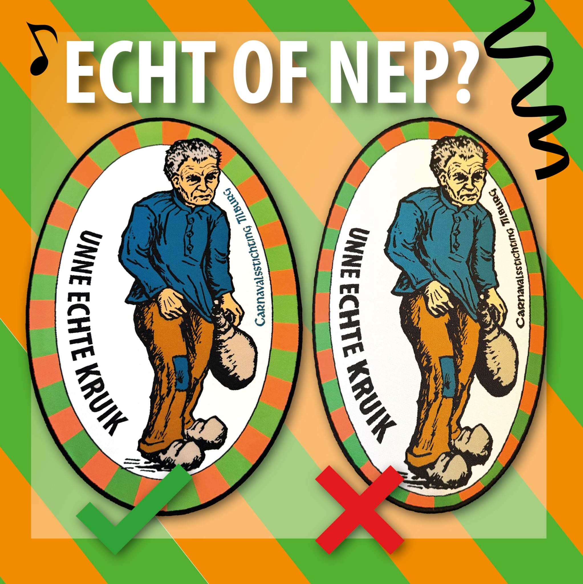 Tilburgse Carnavalsstichting waarschuwt: neppe rug-emblemen in omloop ...